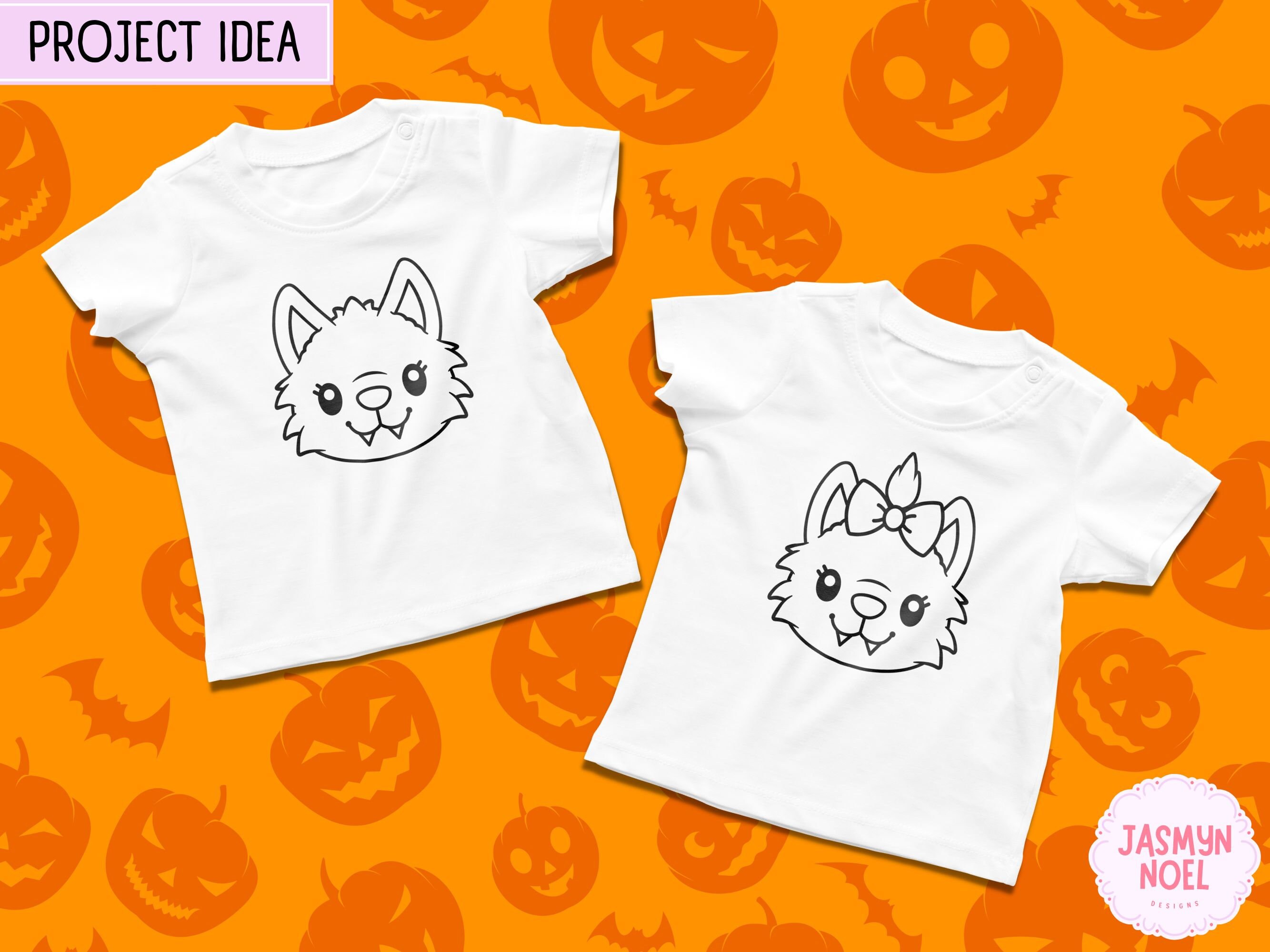 Werewolf Boy and Girl Halloween Line Art SVG, PNG, Clipart, and Laser ...