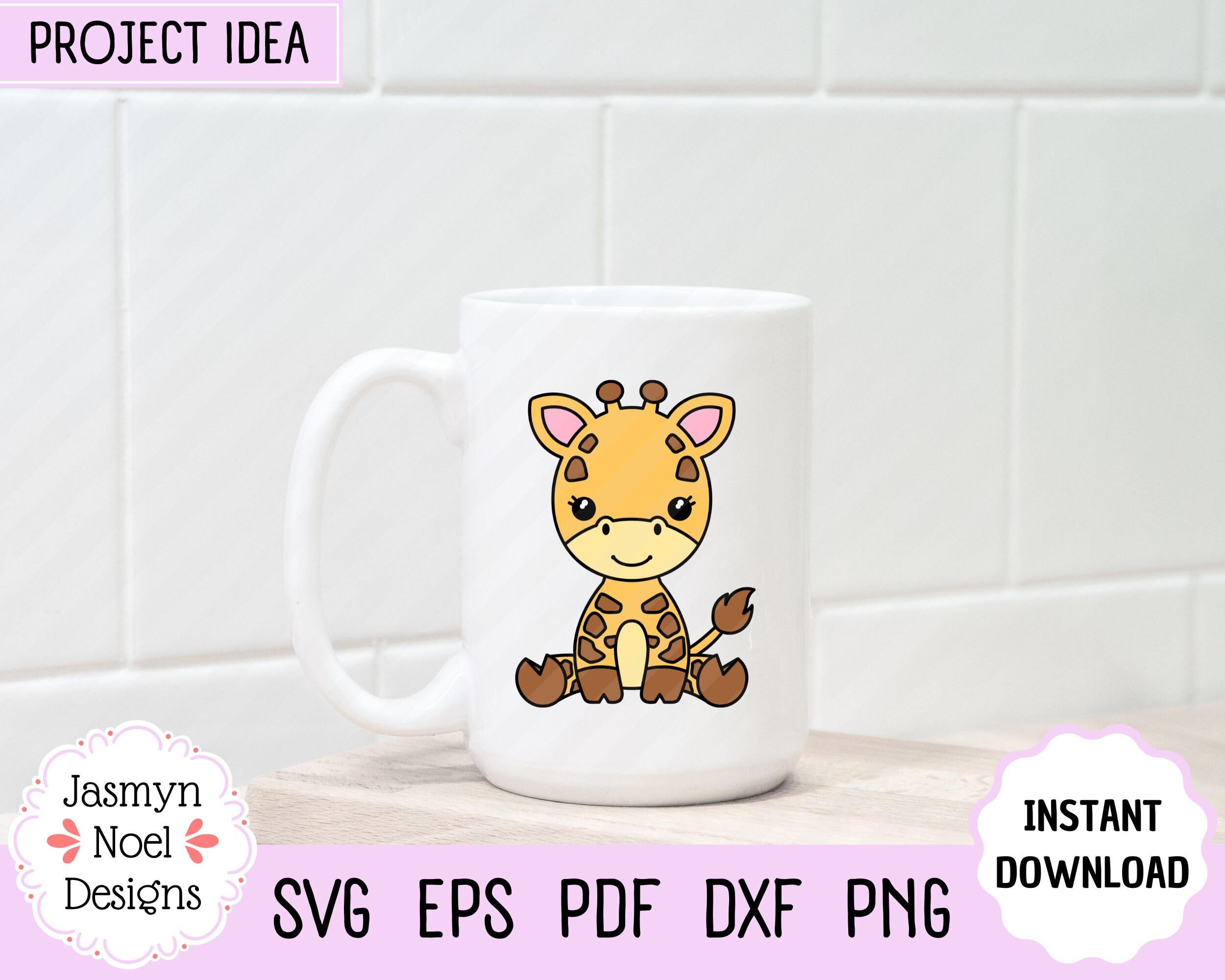 Cute Baby Giraffe Clipart PNG SVG Cut File Cartoon Jungle - Etsy