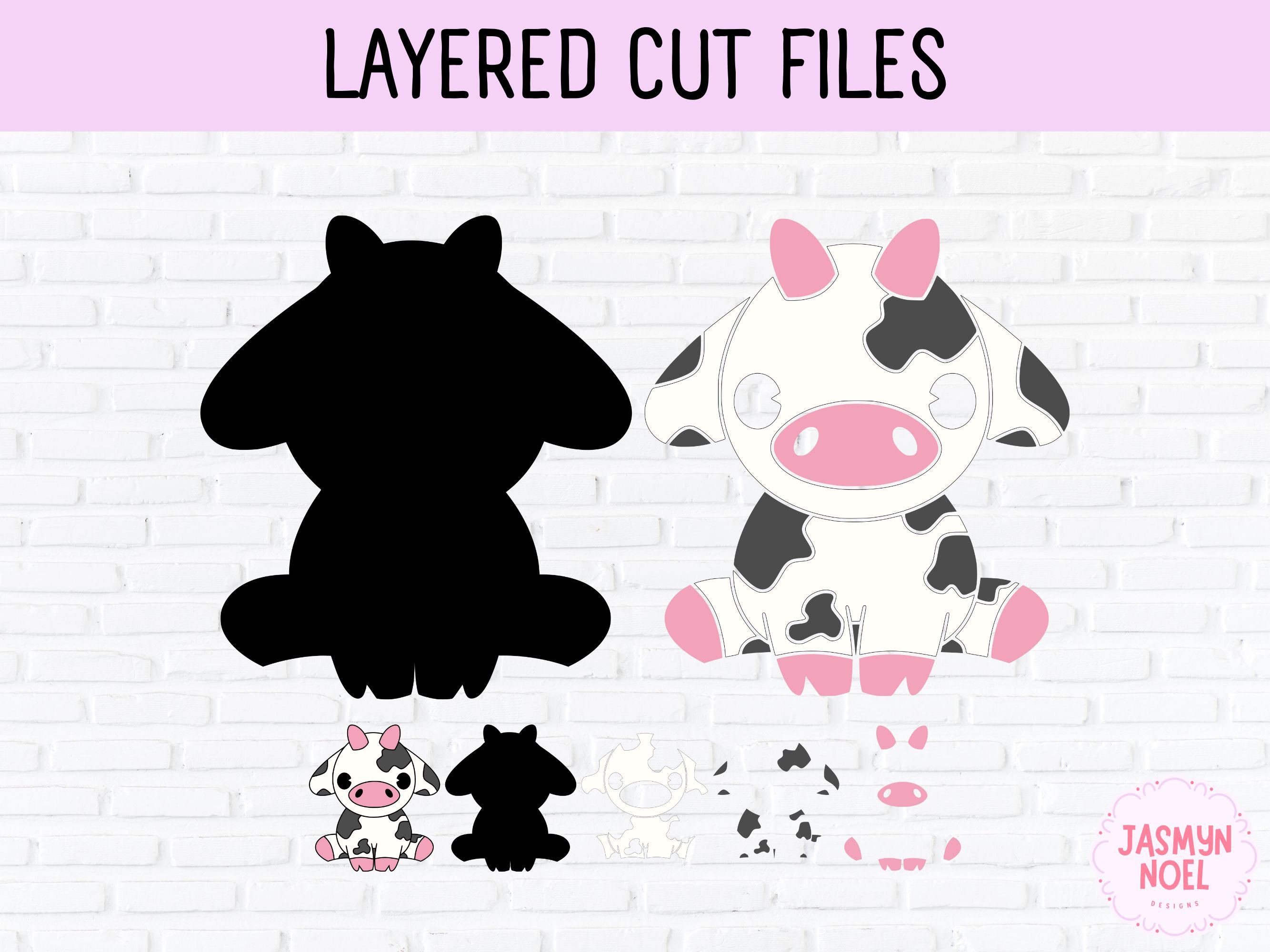 Cute Cow Clipart, PNG, & SVG Cut File Design Bundle - Etsy