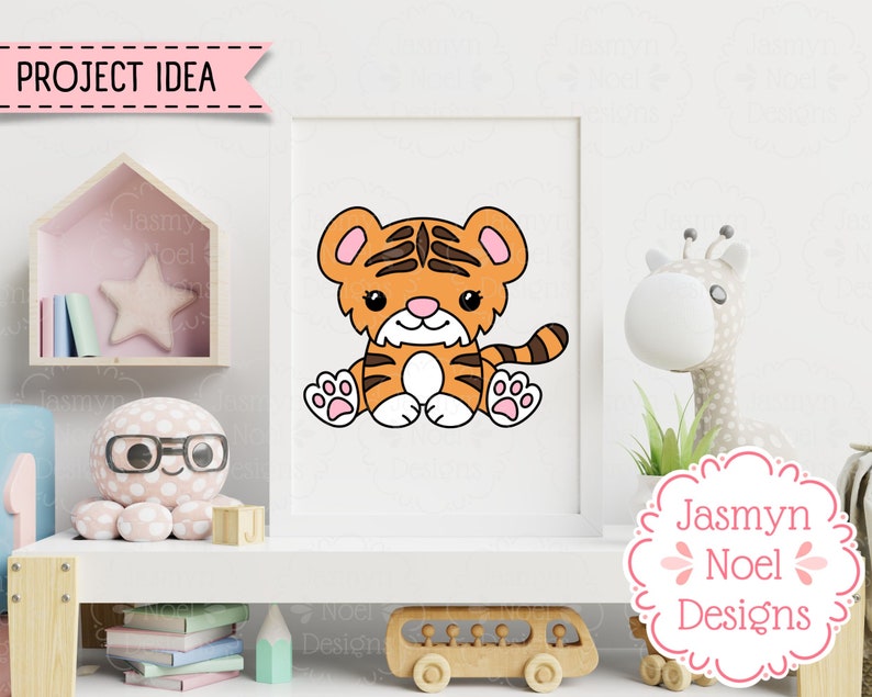 Cute Baby Tiger Cub Clipart PNG & SVG Cut File Safari Zoo - Etsy