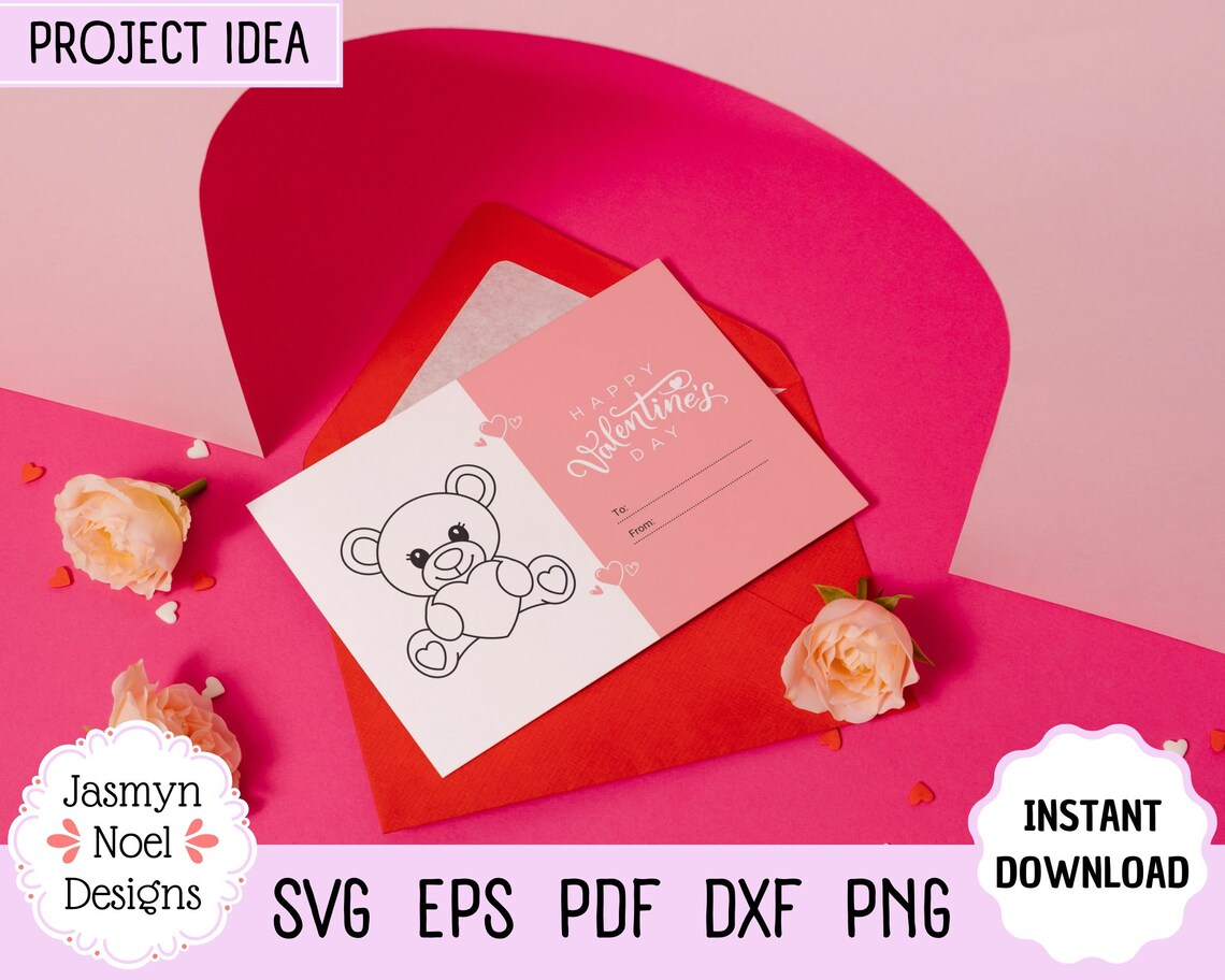 Cute Teddy Bear With A Heart Outline & Line Art SVG - Etsy