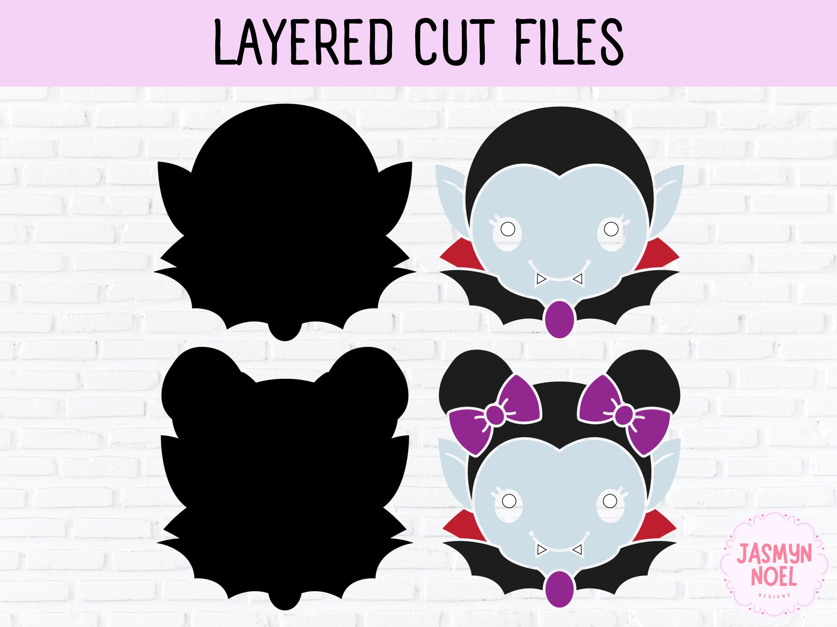 Matching Vampire Boy and Girl Halloween SVG PNG Clipart and - Etsy