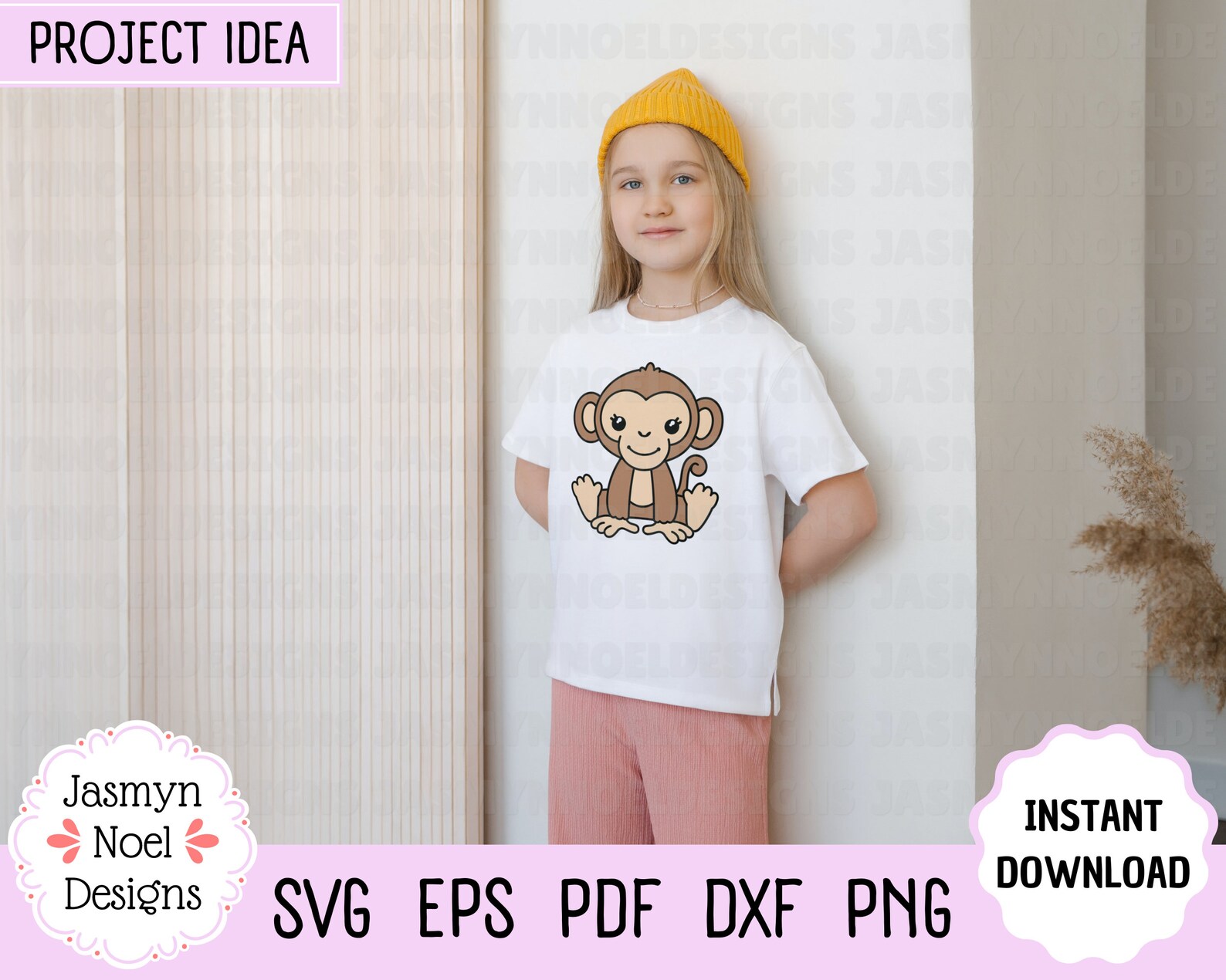 Cute Monkey SVG Cut File Chimpanzee Clipart Chimp PNG Ape - Etsy