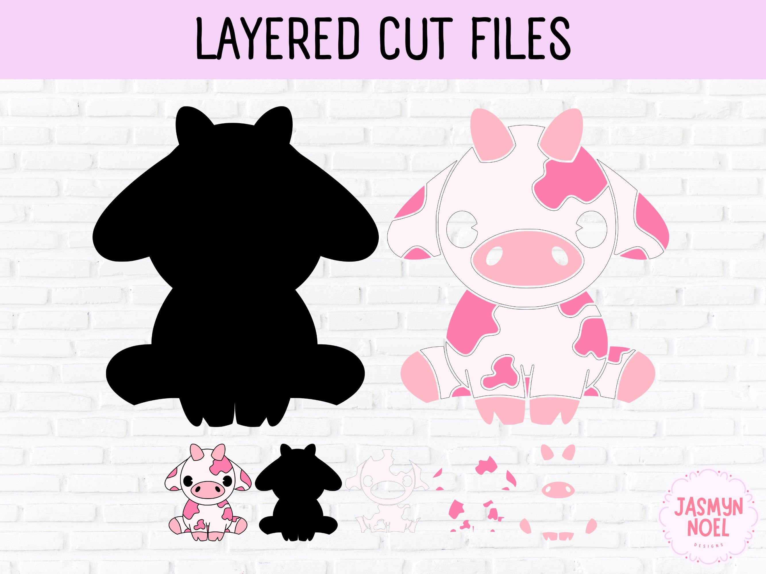 Strawberry Cow SVG Pink Cow Clipart Cute Cow PNG Baby Cow Printable ...