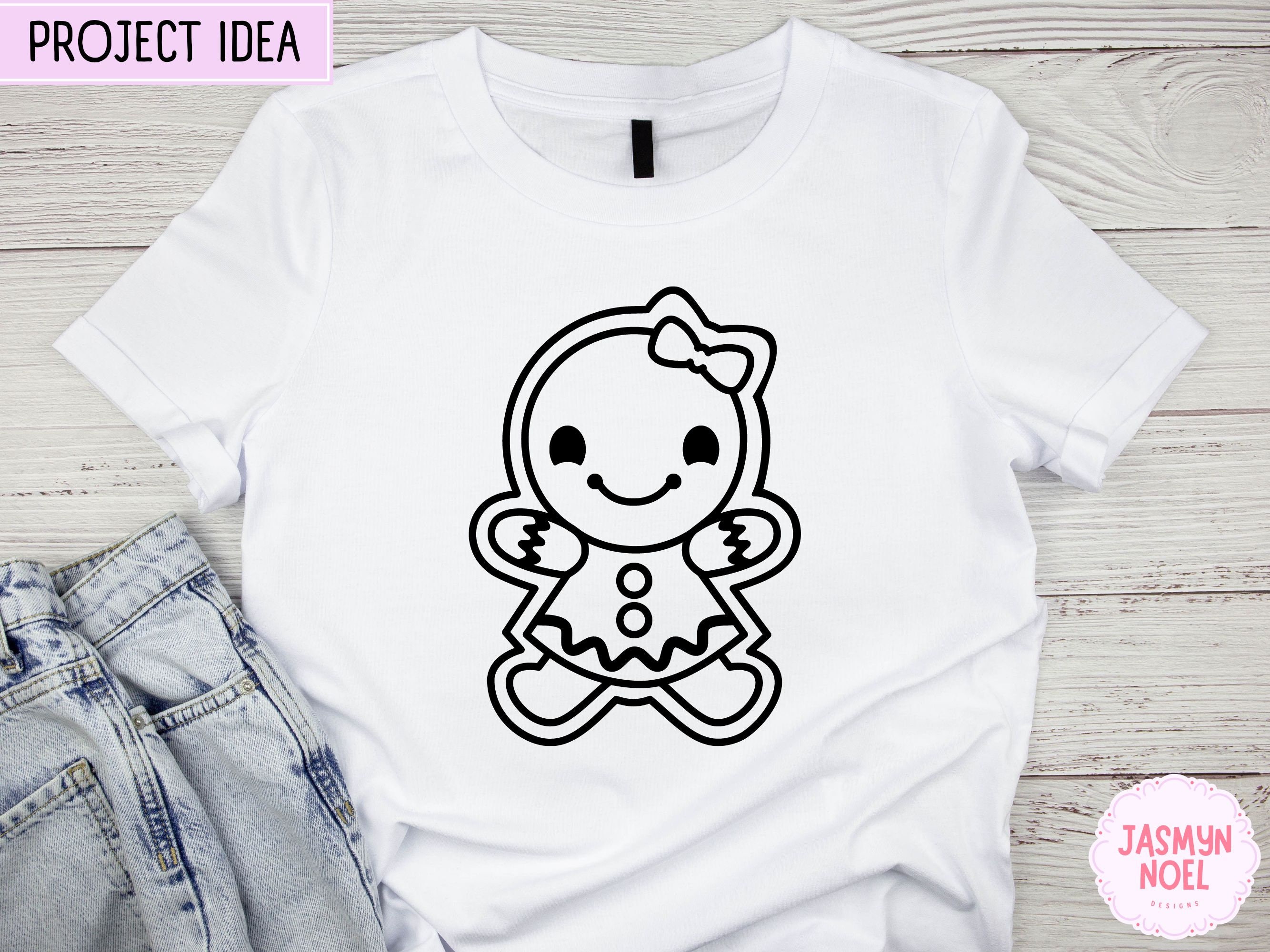 Gingerbread Boy and Girl Outline Clipart, PNG, SVG, & Laser Cut Files ...