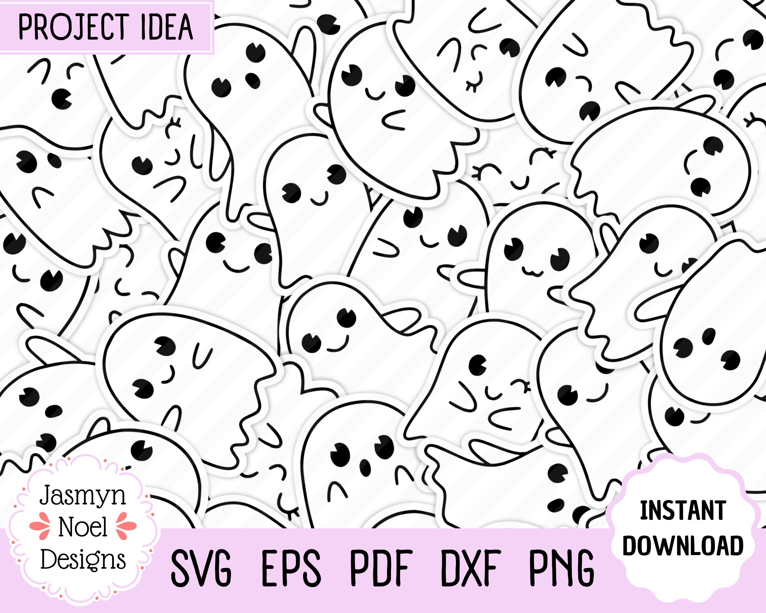 Cute Ghost SVG Halloween Bundle Boo SVG Cute Ghost Clipart - Etsy