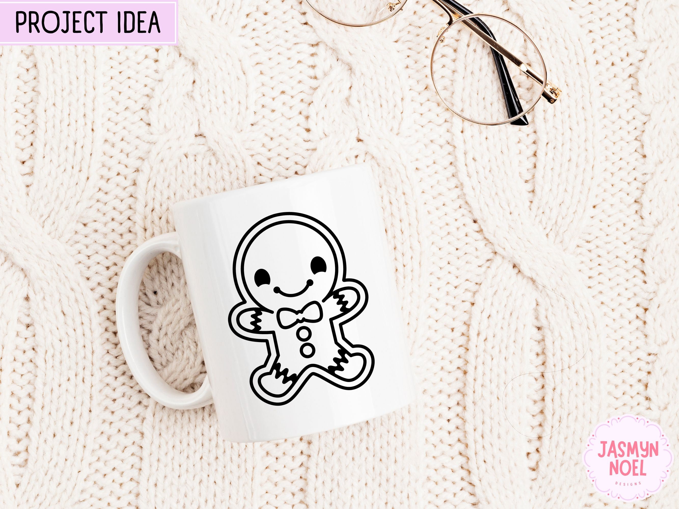 Gingerbread Boy and Girl Outline Clipart, PNG, SVG, & Laser Cut Files ...