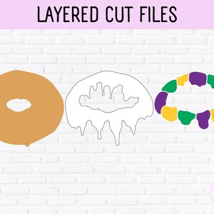 Mardi Gras King Cake SVG & PNG for Fat Tuesday, Lundi Gras, Carnival ...