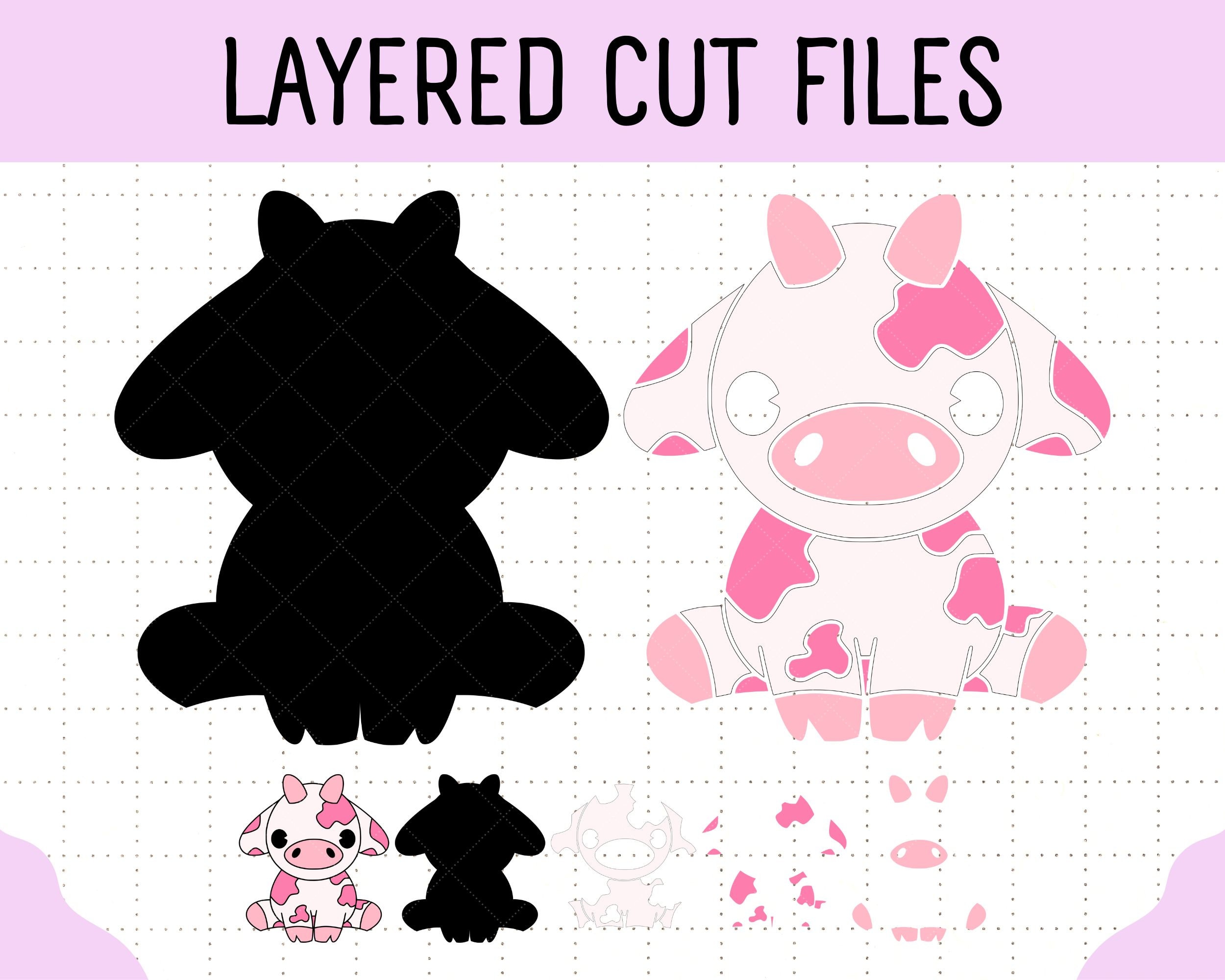 Cute Cow Clipart PNG & SVG Cut File Design Bundle - Etsy