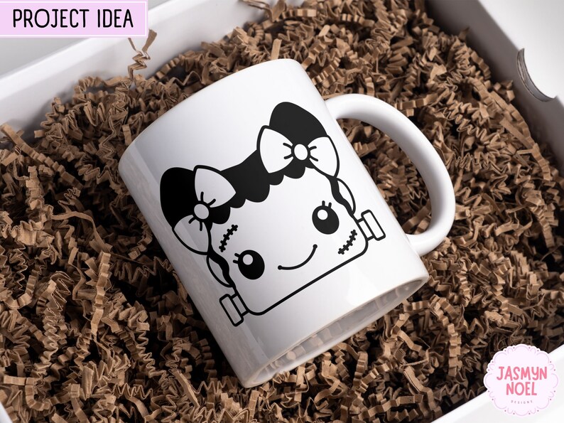 Frankenstein Monster Girl Halloween Line Art SVG PNG - Etsy