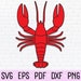 Crawfish SVG, Crayfish PNG, Crawdaddy Vector, Crawdad Sublimation, Crab ...