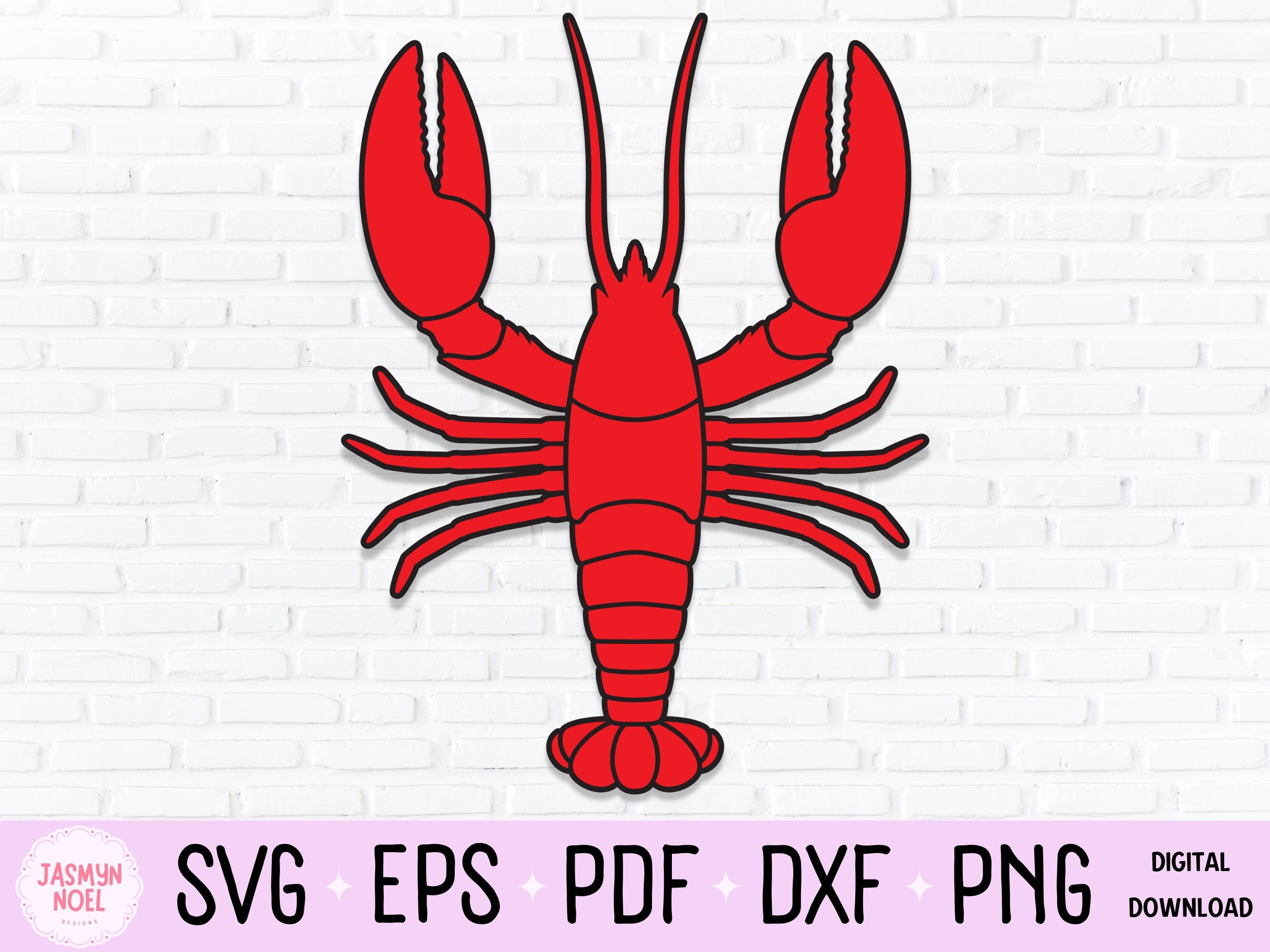 Crawfish SVG, Crayfish PNG, Crawdaddy Vector, Crawdad Sublimation, Crab ...