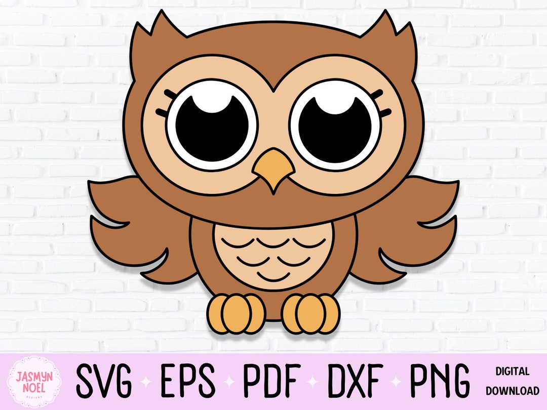 Cute Woodland Baby Night Owl SVG, Clipart, PNG, & Laser Cut File - Etsy