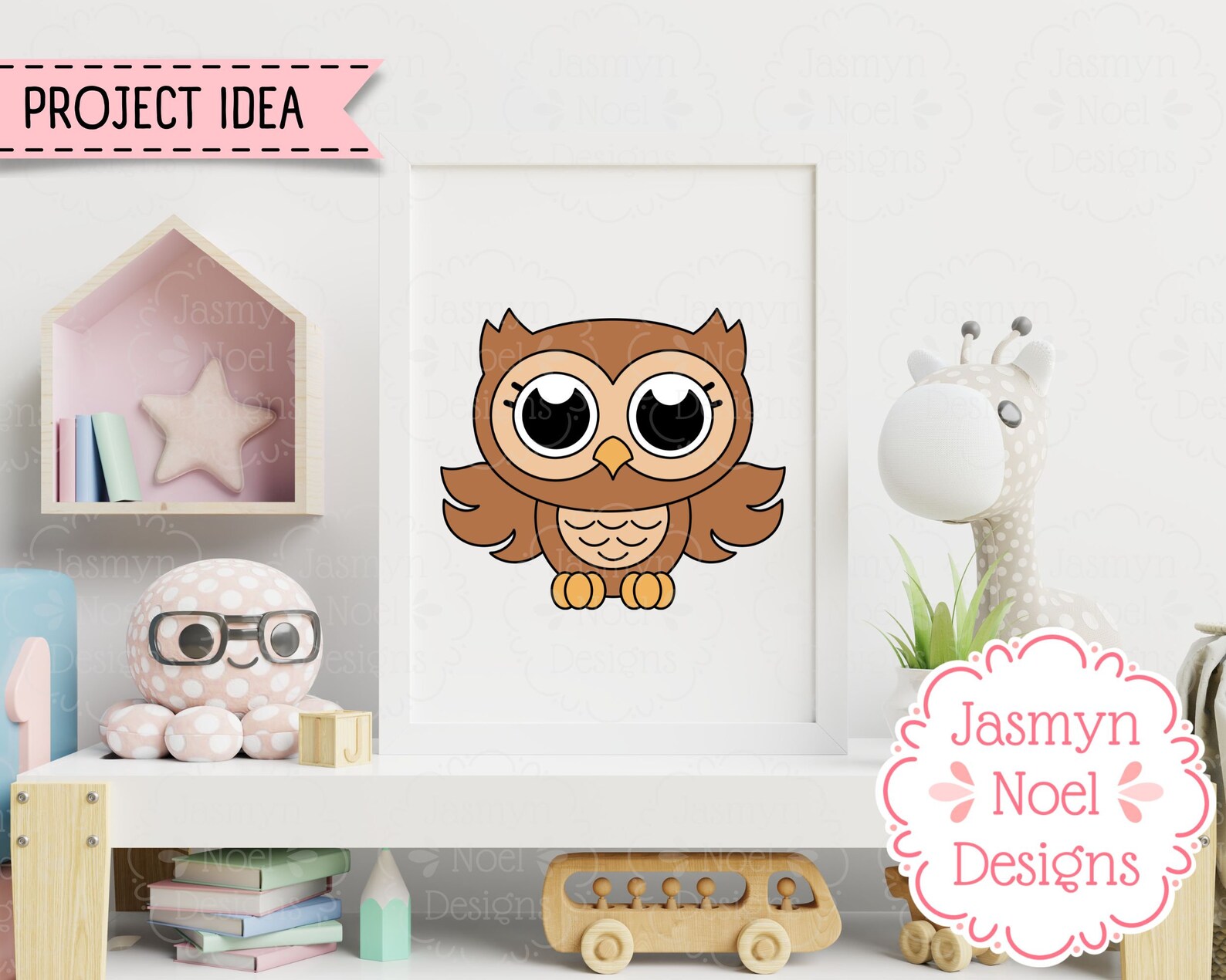 Cute Woodland Baby Night Owl SVG Clipart PNG & Laser Cut - Etsy