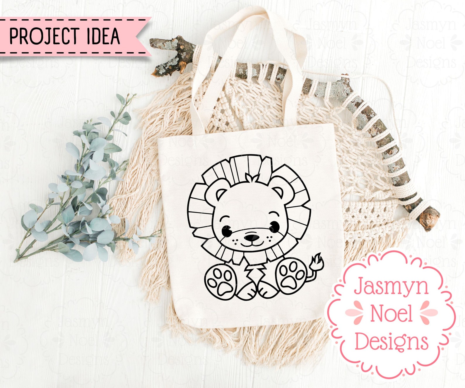 Cute Baby Lion Outline Clipart PNG & SVG Cut File - Etsy