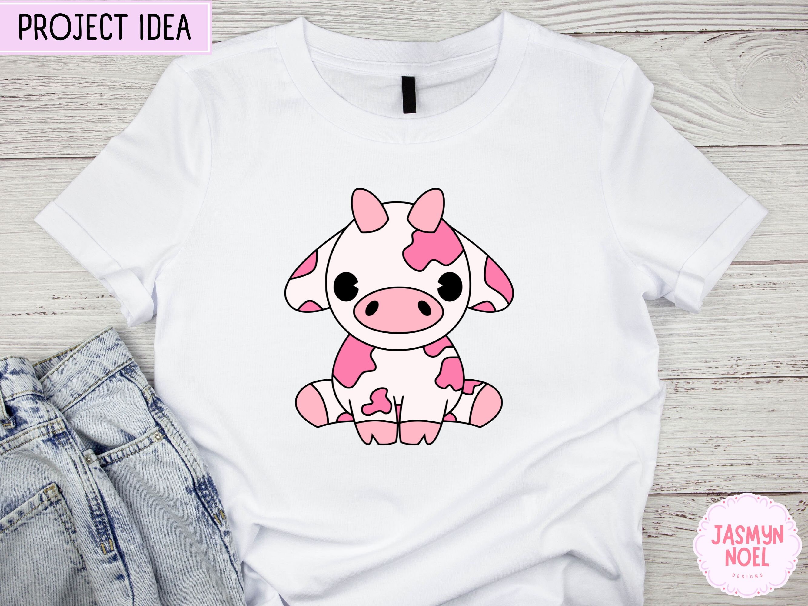 Strawberry Cow SVG Pink Cow Clipart Cute Cow PNG Baby Cow Printable ...
