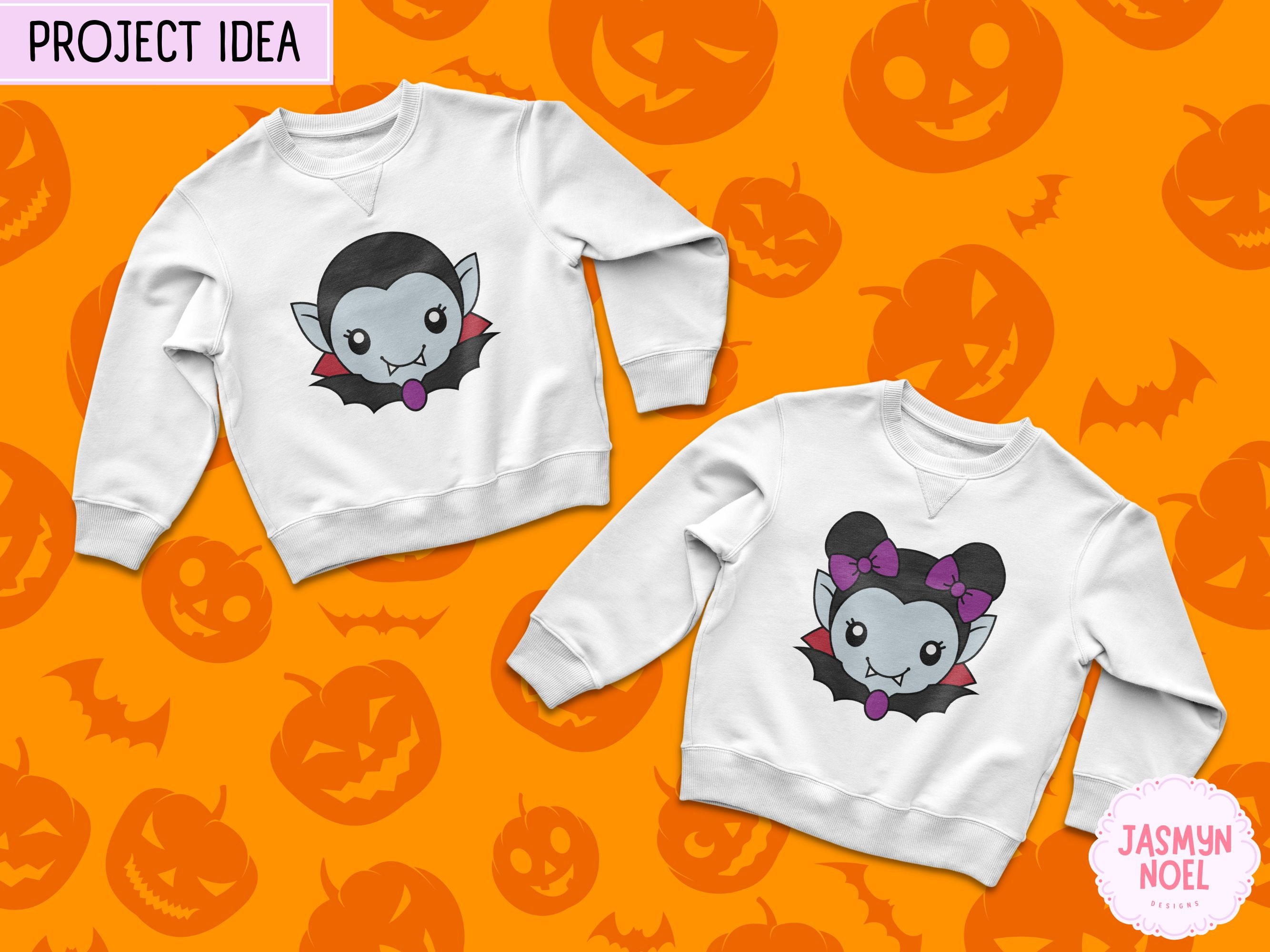 Matching Vampire Boy and Girl Halloween SVG PNG Clipart and - Etsy