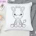 Cute Baby Giraffe Outline Clipart PNG SVG Cut File - Jungle Safari Zoo ...