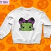 Frankenstein Monster Girl Halloween SVG, PNG, Clipart, Laser Cut File ...