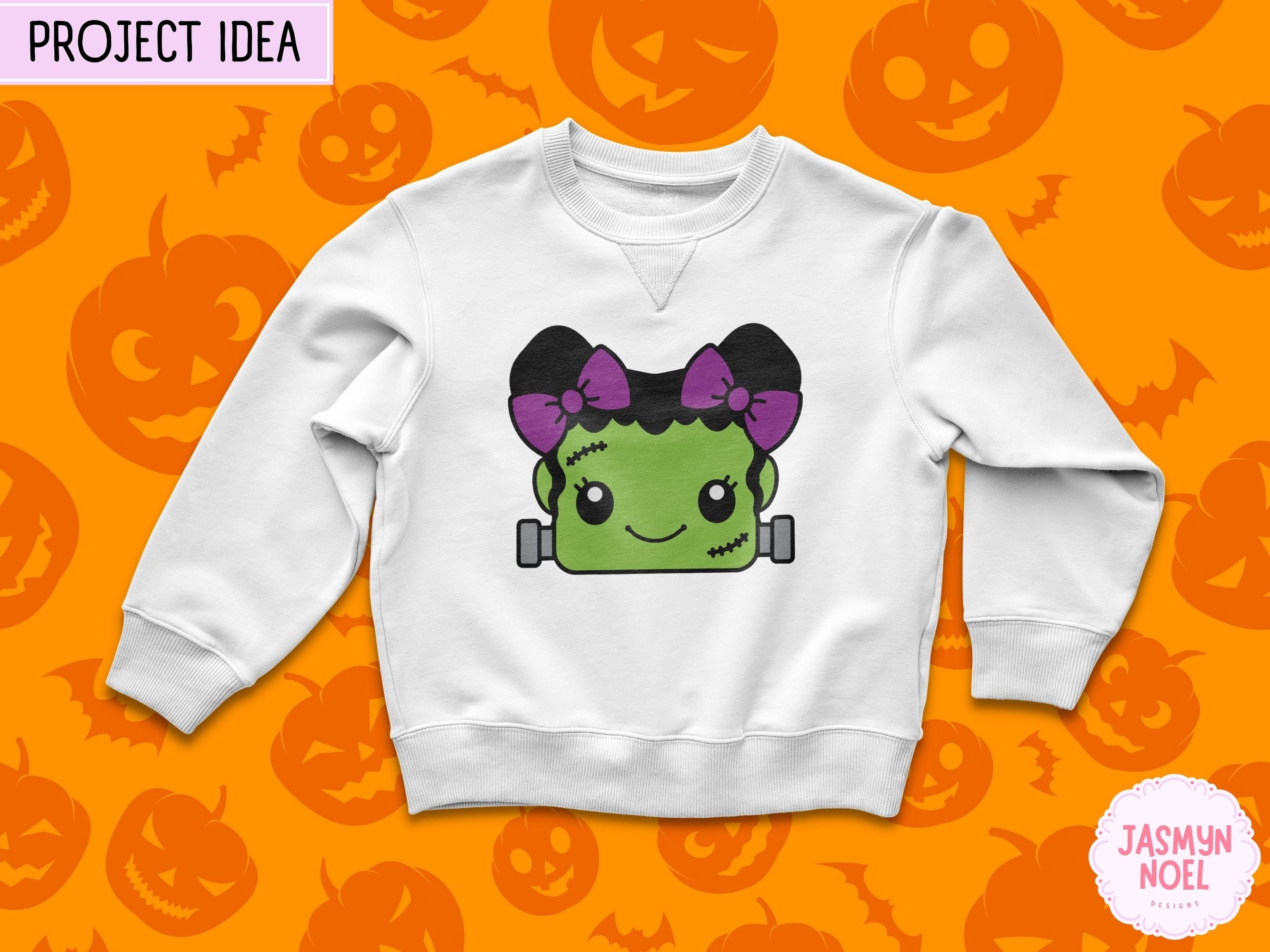 Frankenstein Monster Girl Halloween SVG, PNG, Clipart, Laser Cut File ...