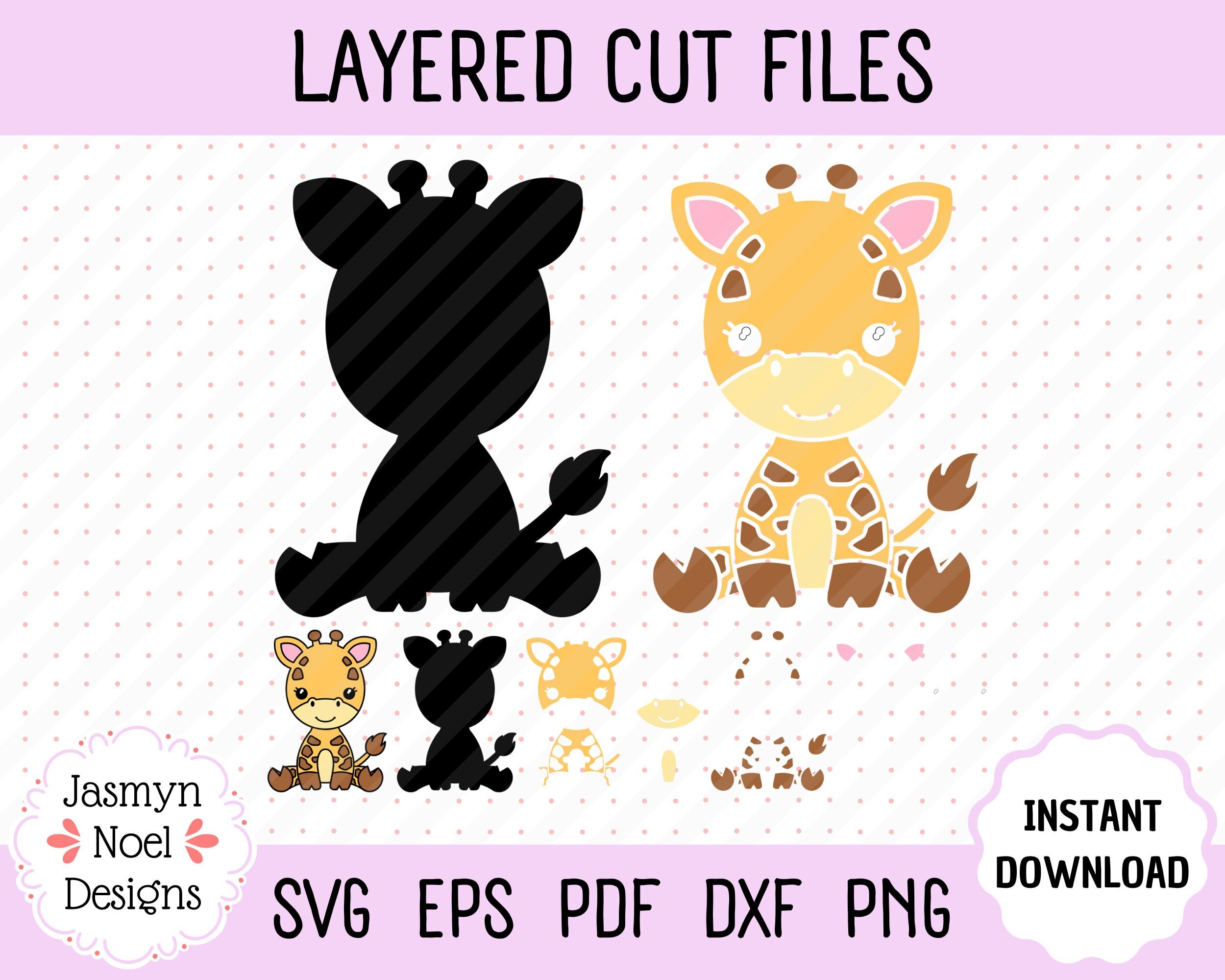 Cute Baby Giraffe Clipart PNG SVG Cut File Cartoon Jungle - Etsy