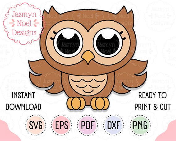 Cute Woodland Baby Night Owl SVG Clipart PNG & Laser Cut - Etsy