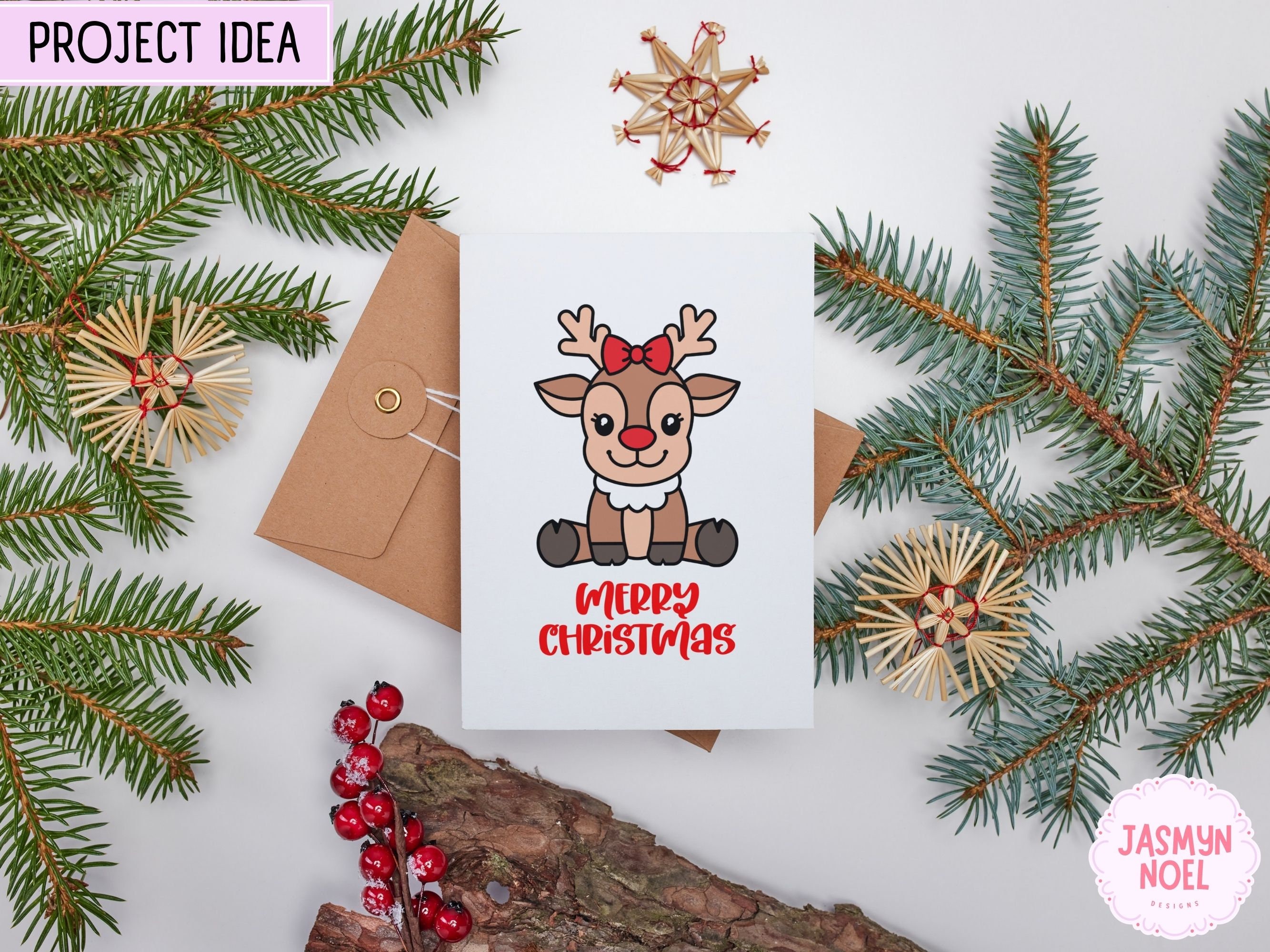 Rudolph Reindeer Christmas Bundle SVG, PNG, Clipart, Heat Press ...