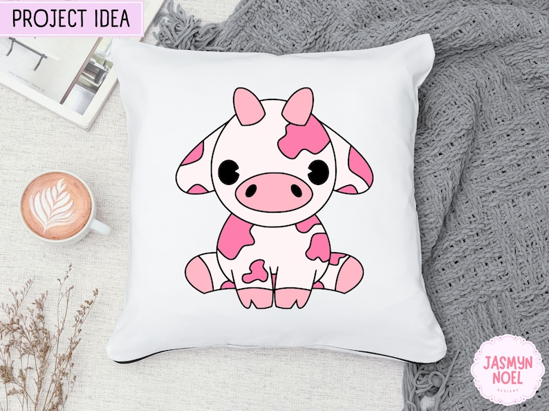 Vaca fresa SVG / Imágenes prediseñadas de vaca rosa / Vaca - Etsy México