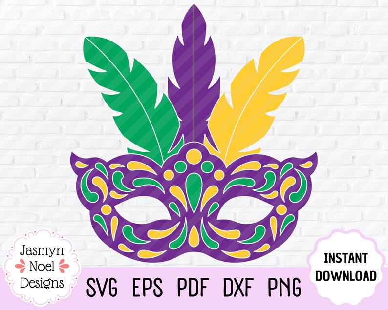 Mardi Gras Mask SVG for Fat Tuesday Festival Louisiana - Etsy