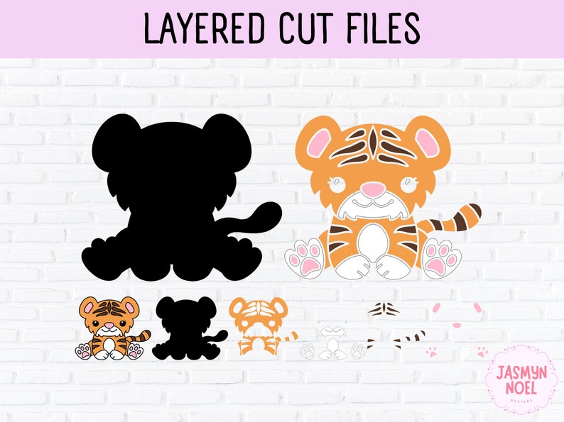Cute Baby Tiger Cub Clipart, PNG, & SVG Cut File | Safari Zoo Animal ...
