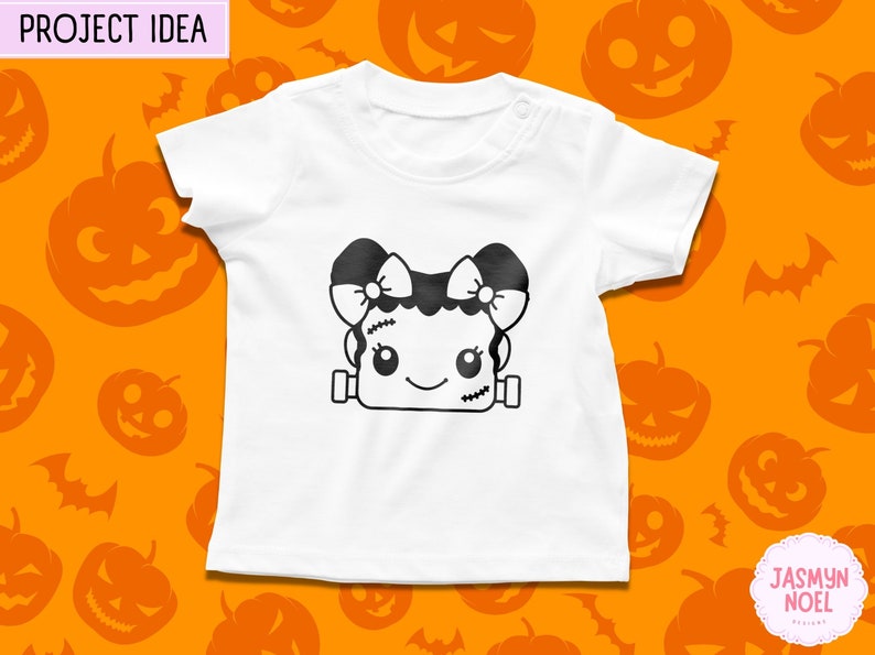 Frankenstein Monster Girl Halloween Line Art SVG PNG - Etsy