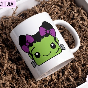 Frankenstein Monster Girl Halloween SVG, PNG, Clipart, Laser Cut File ...