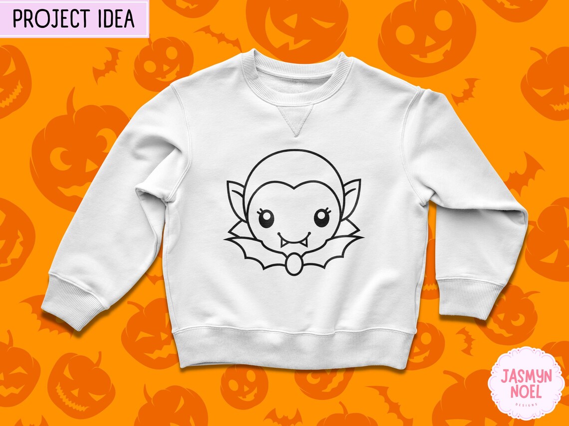 Vampire Boy Halloween Line Art SVG, PNG, Clipart, and Laser Cut File ...