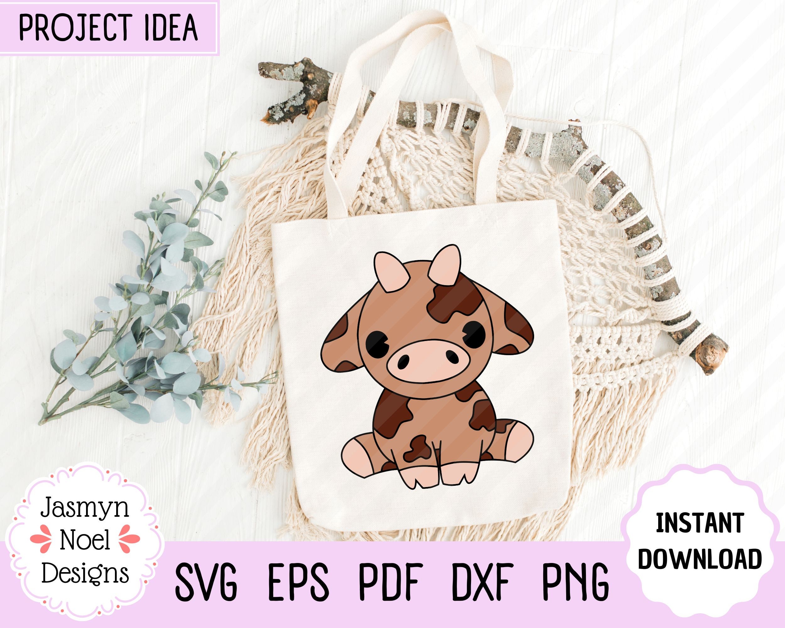 Cute Cow Clipart PNG & SVG Cut File Design Bundle - Etsy