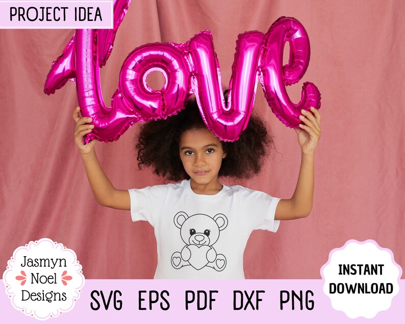 Cute Teddy Bear With A Heart Outline & Line Art SVG - Etsy