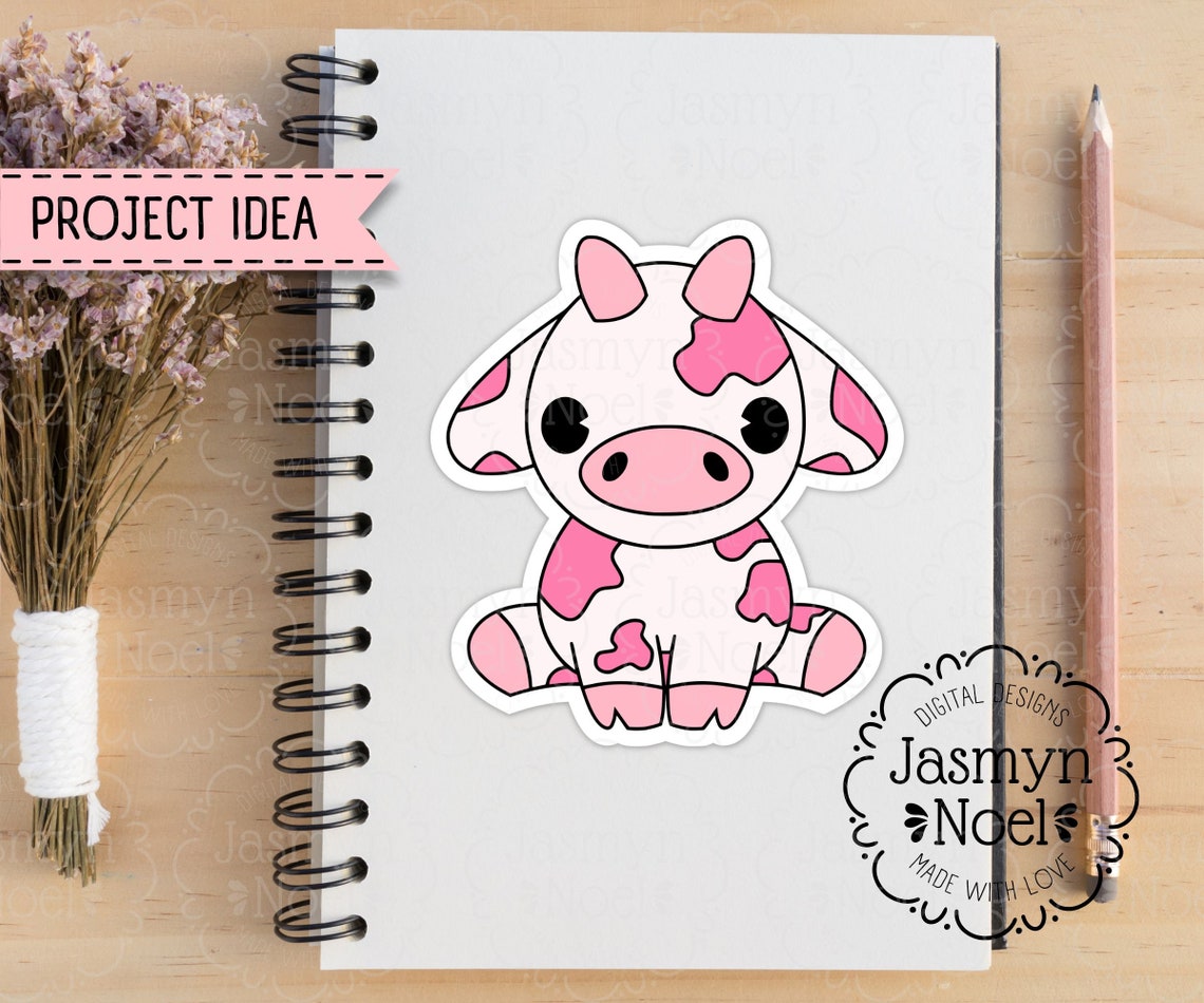 Strawberry Cow SVG Pink Cow Clipart Cute Cow PNG Baby - Etsy