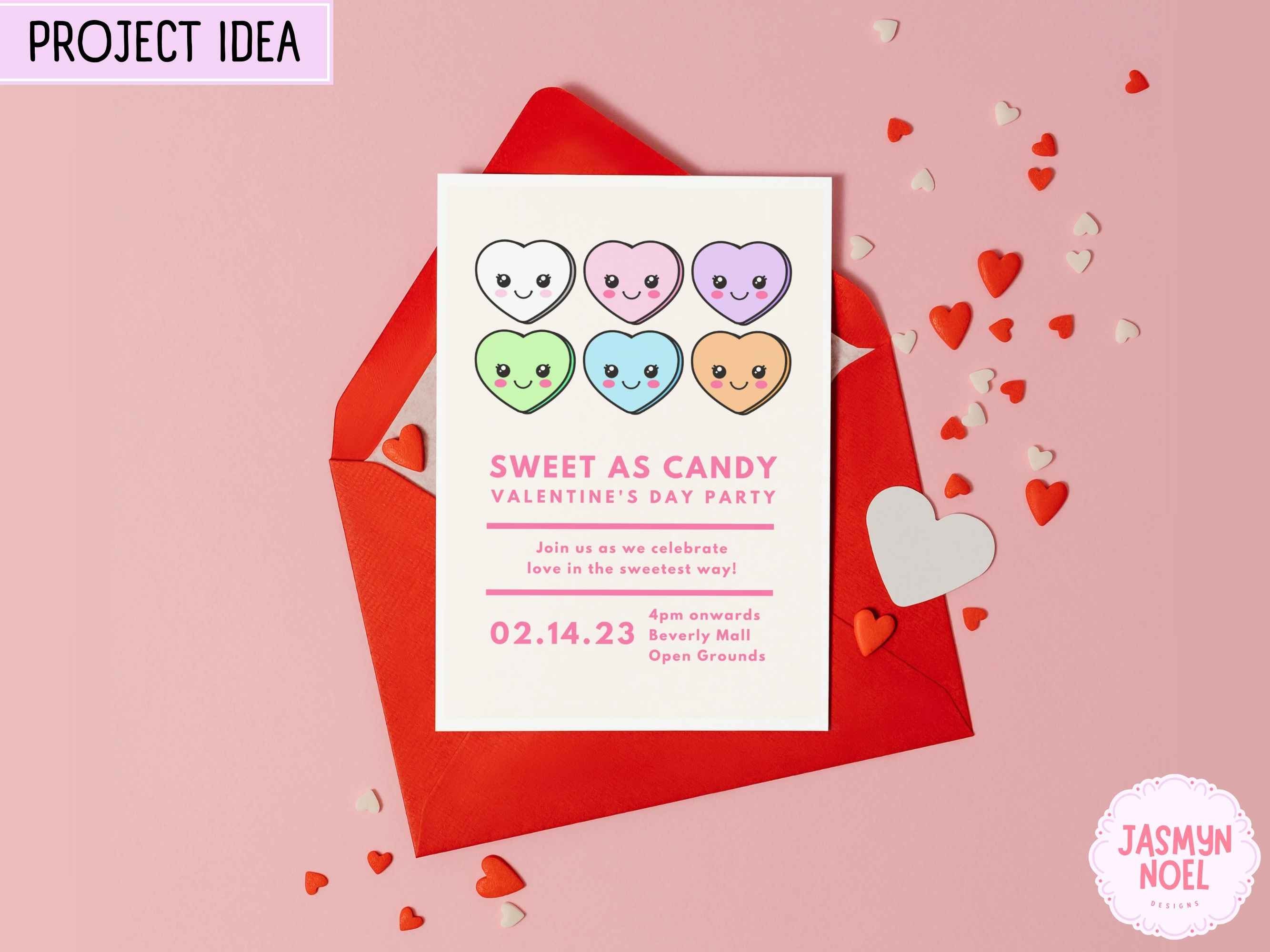 Kawaii Valentine's Day Candy Heart SVG PNG Clipart Cute Valentine ...