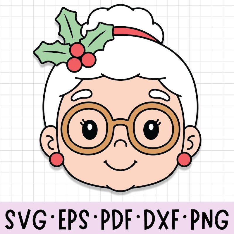 Mrs Claus Face - Etsy