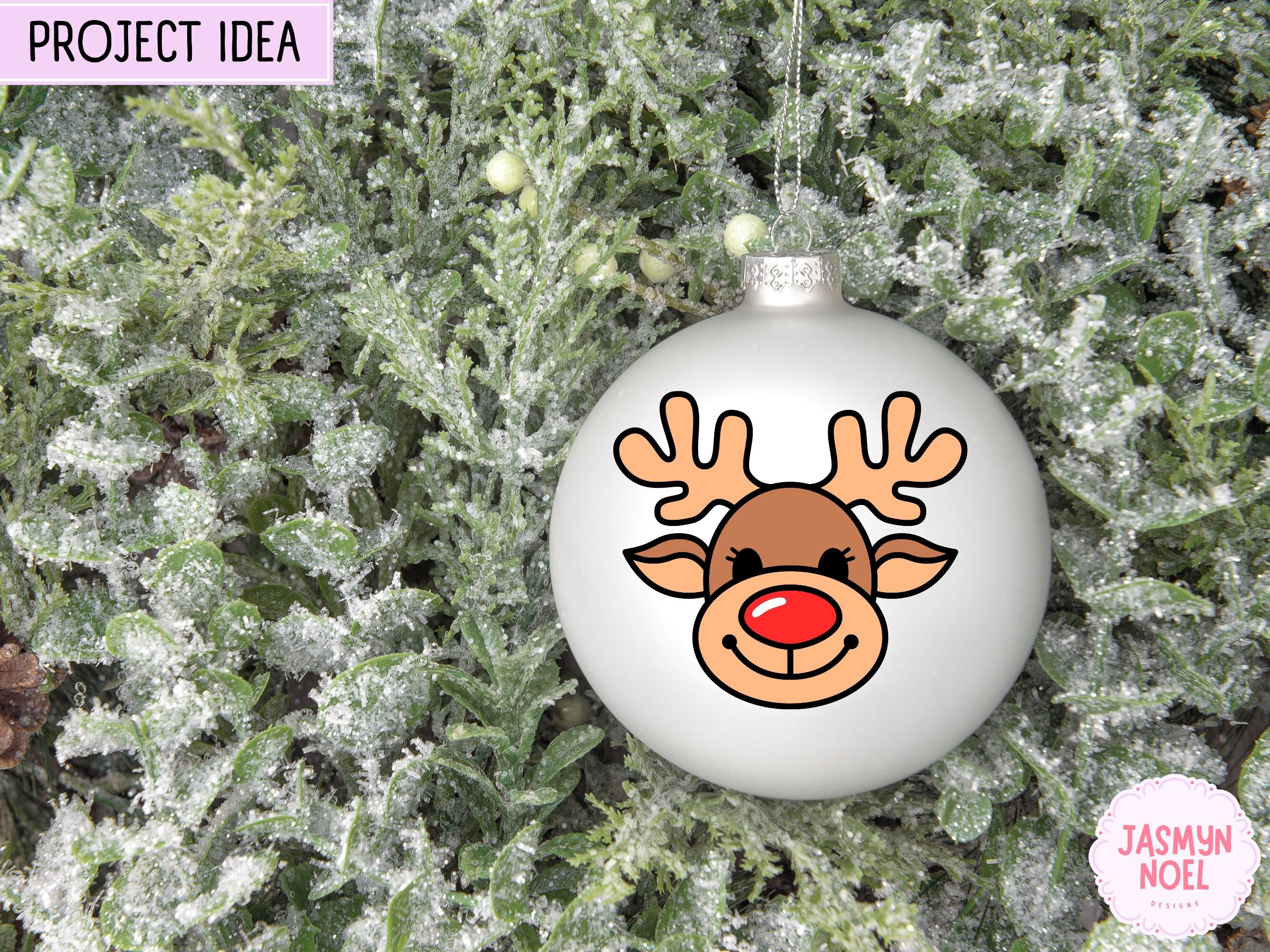 Cute Christmas Reindeer Clipart, PNG, & SVG Cut File - Etsy