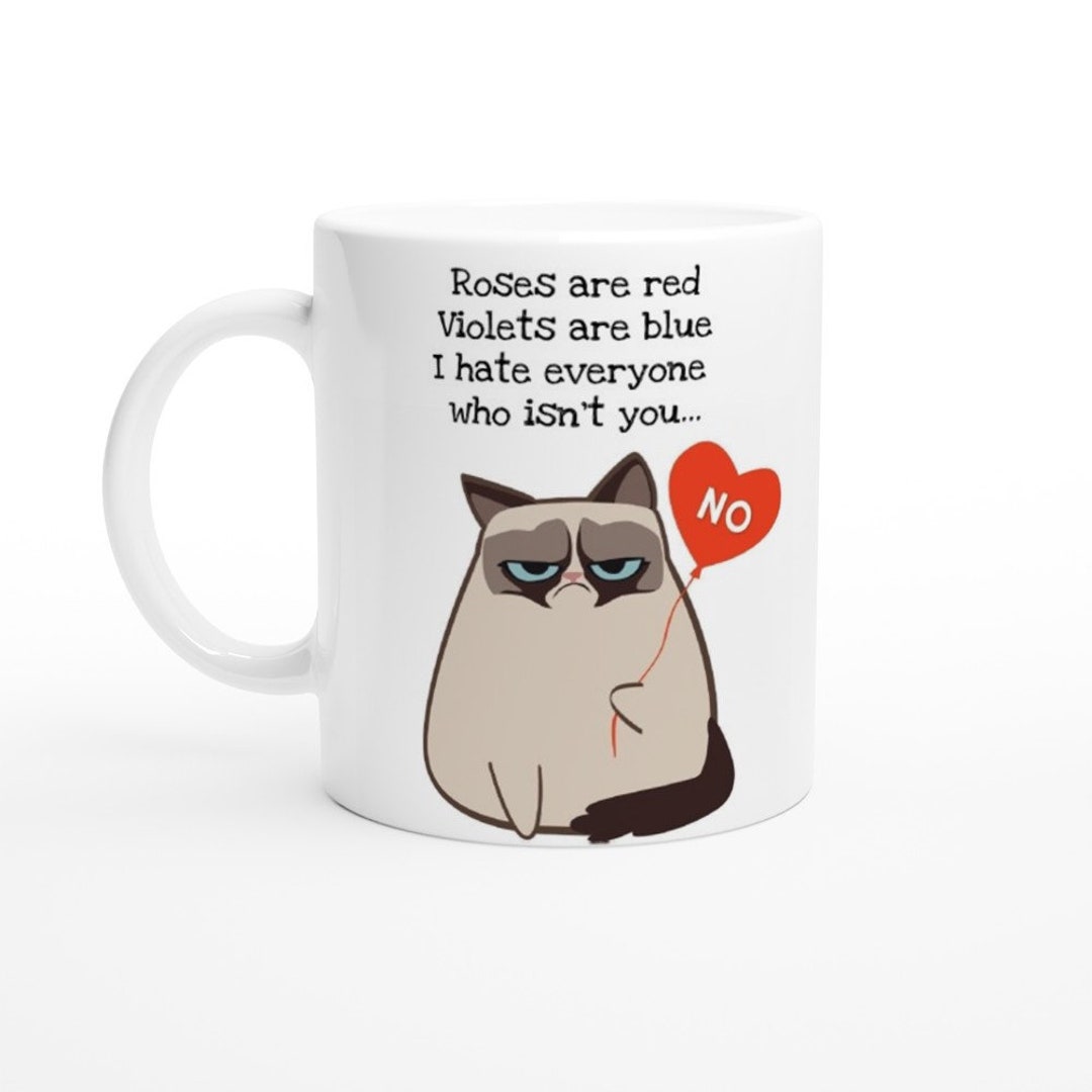GRUMPY CAT , Romantic, Funny Valentine's, Anniversary, Birthday Mug ...