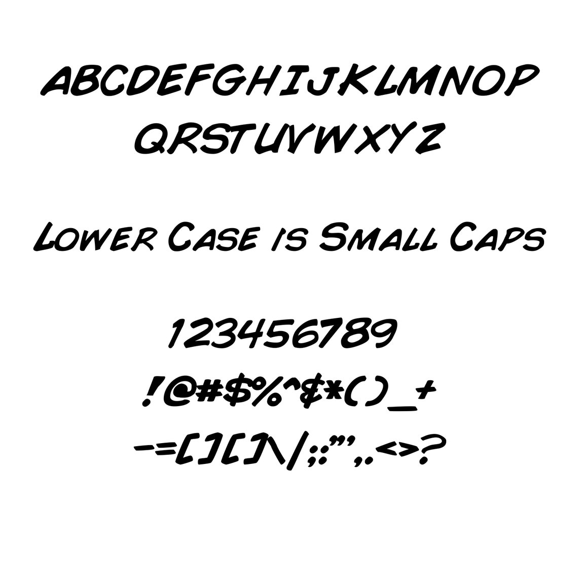 Comic Book Manga Handwriting Font True Type Font (TTF) | Handwritten ...