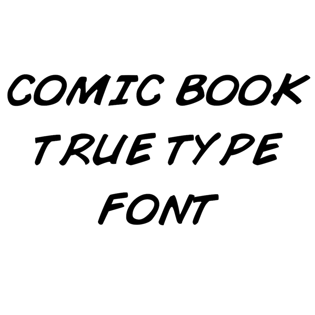 Comic Book Manga Handwriting Font True Type Font (TTF) | Handwritten ...