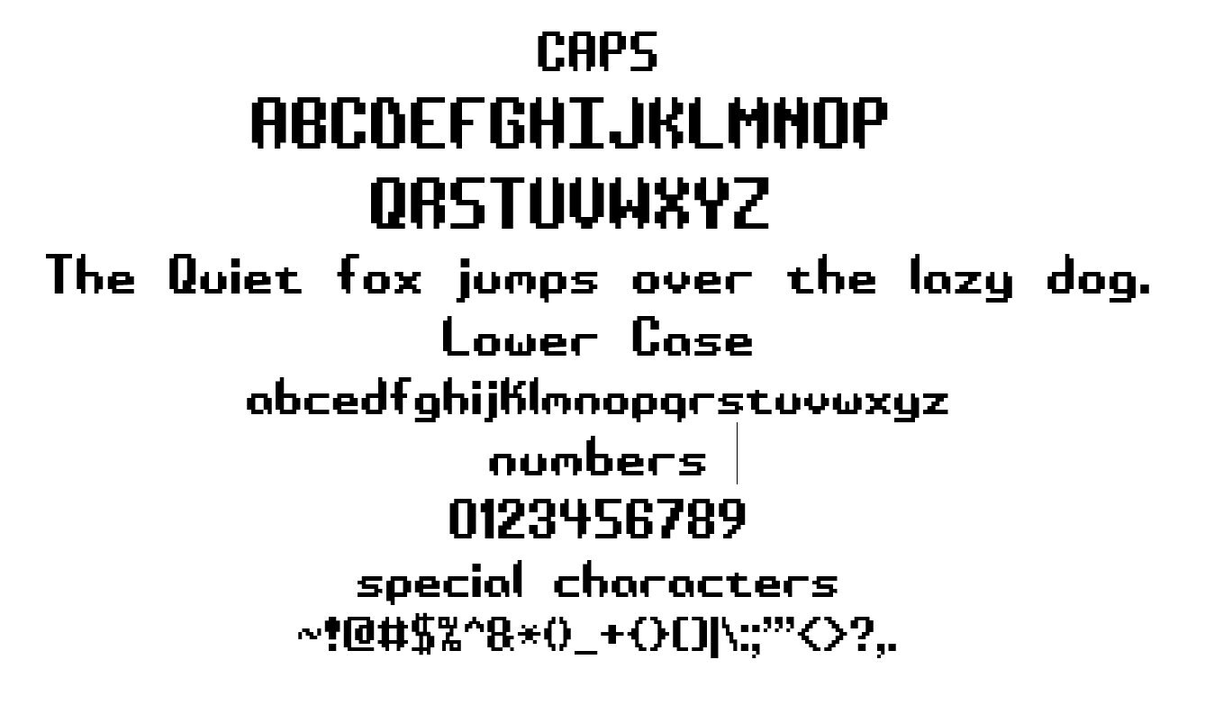 Minecraft Style Font Pixelated TTF Game True Type Font Procreate ...