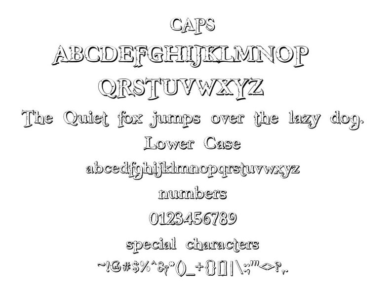 Pirate Font Treasure Map TTF Font Procreate Windows Canva Cricut and ...