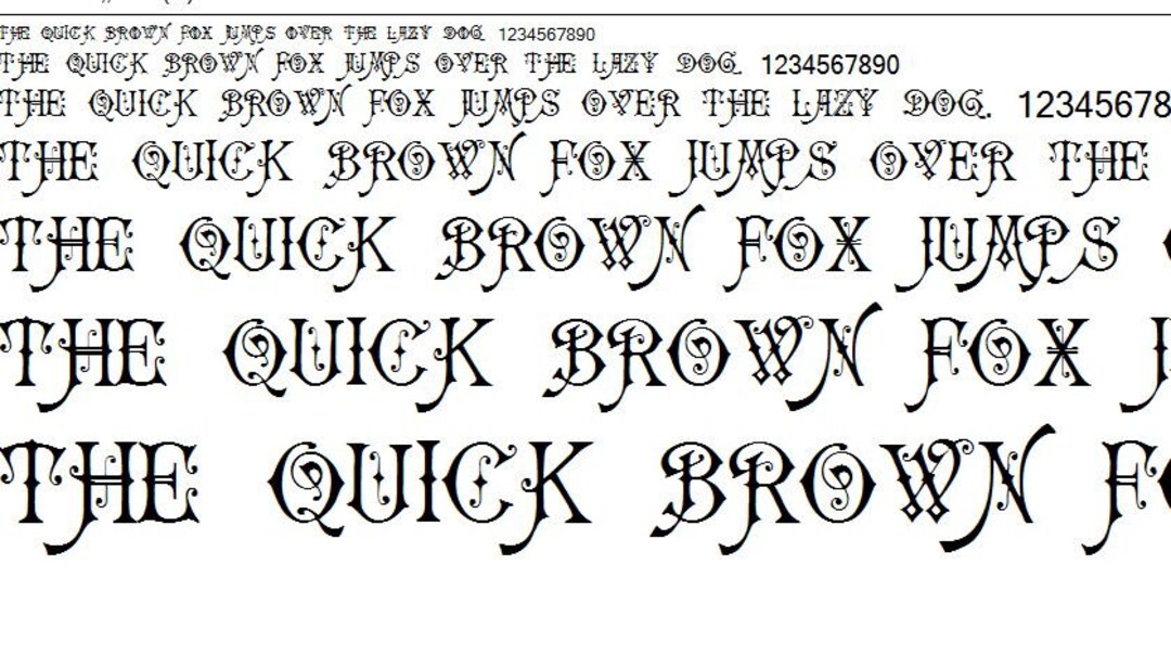 Gothic German Font Ornate TTF Procreate Windows Mac Compatible True ...