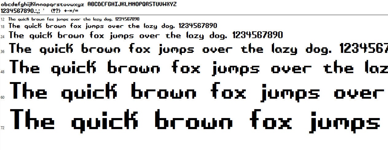 Minecraft Style Font Pixelated TTF Game True Type Font Procreate ...
