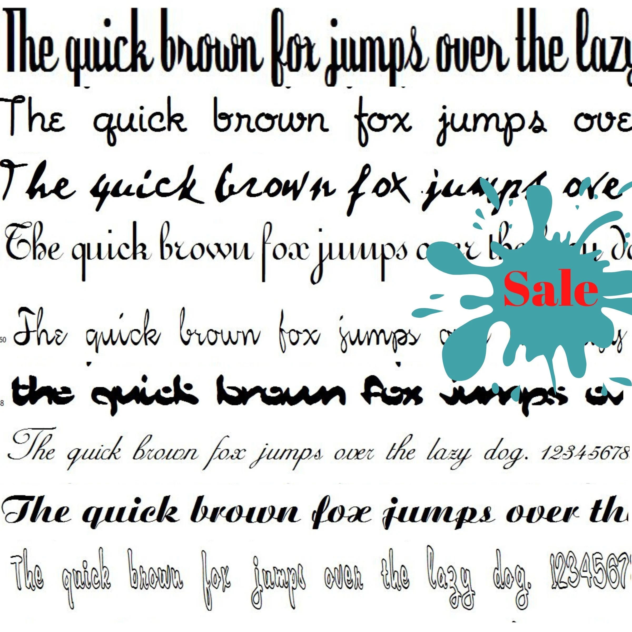 Script Font Bundle | TTF True Type Font | Cursive Fonts for ...