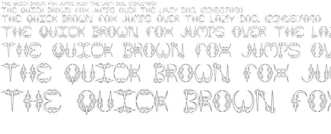 Werewolf Claw TTF Halloween Font Ornate Scary Procreate Windows Mac ...