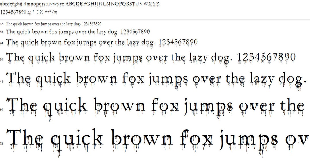 Classic Serif Font Blood Dripping Font TTF Procreate Bloody Halloween ...