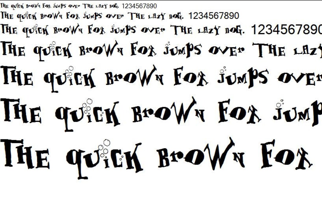 Tipsy Bubble Font Procreate Windows & Mac Compatible TTF True Type Font ...